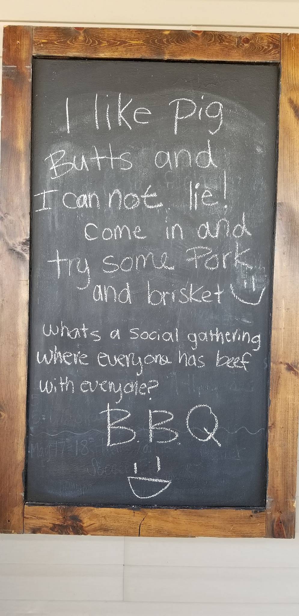 Menu at Outlaw Smokehouse BBQ, Napoleon