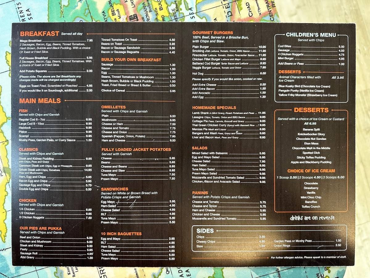 Menu at Pagham Beach Cafe, Bognor Regis