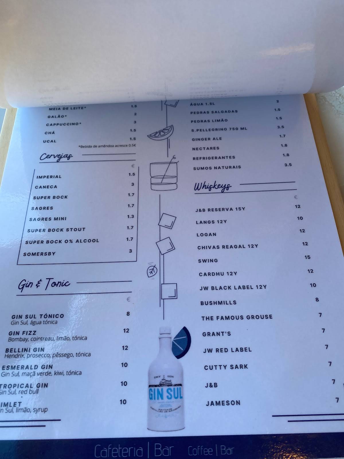 Menu em O Farol restaurante, Setúbal
