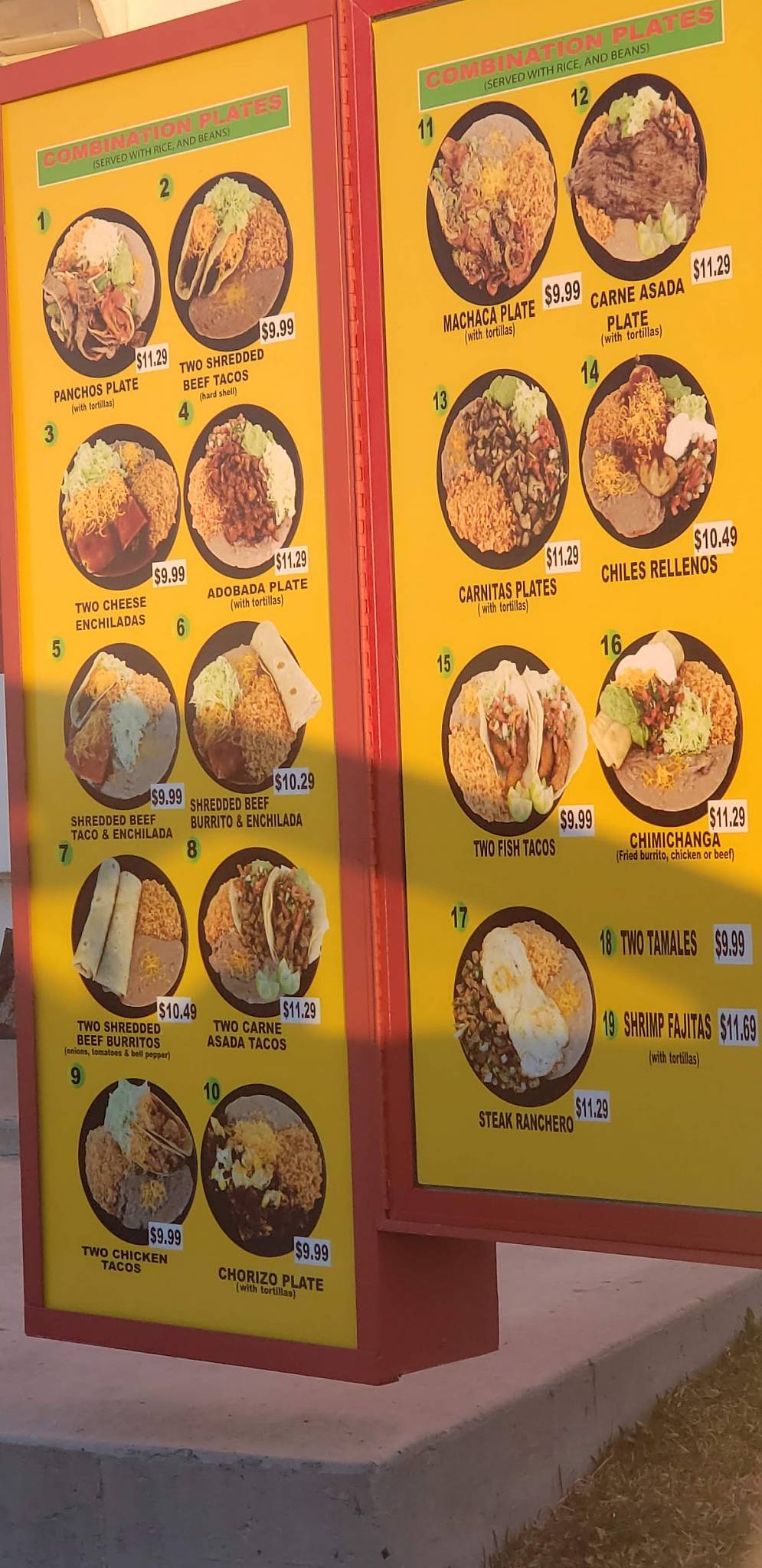 Menu at Poncho's Mexican Food restaurant, Casper, CY Ave