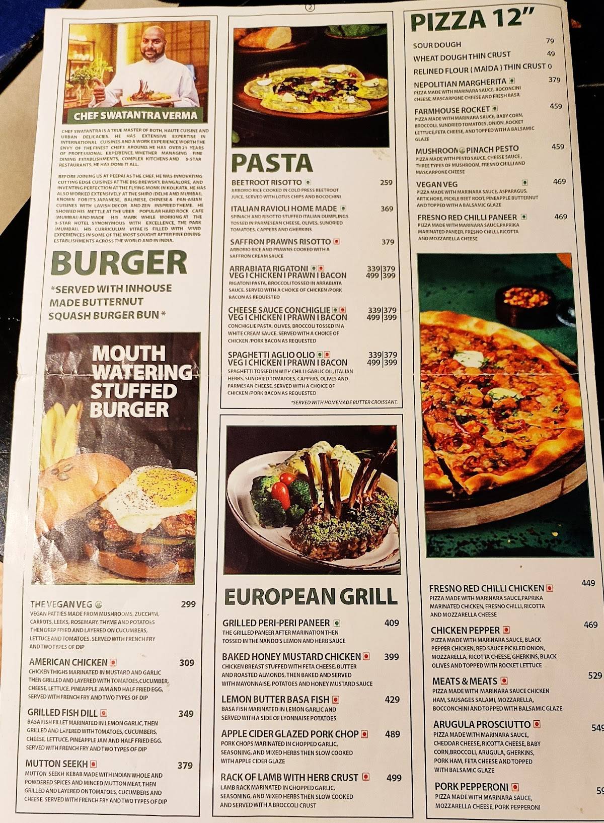 Menu at Peepai Kitchen & Brewery, Bengaluru