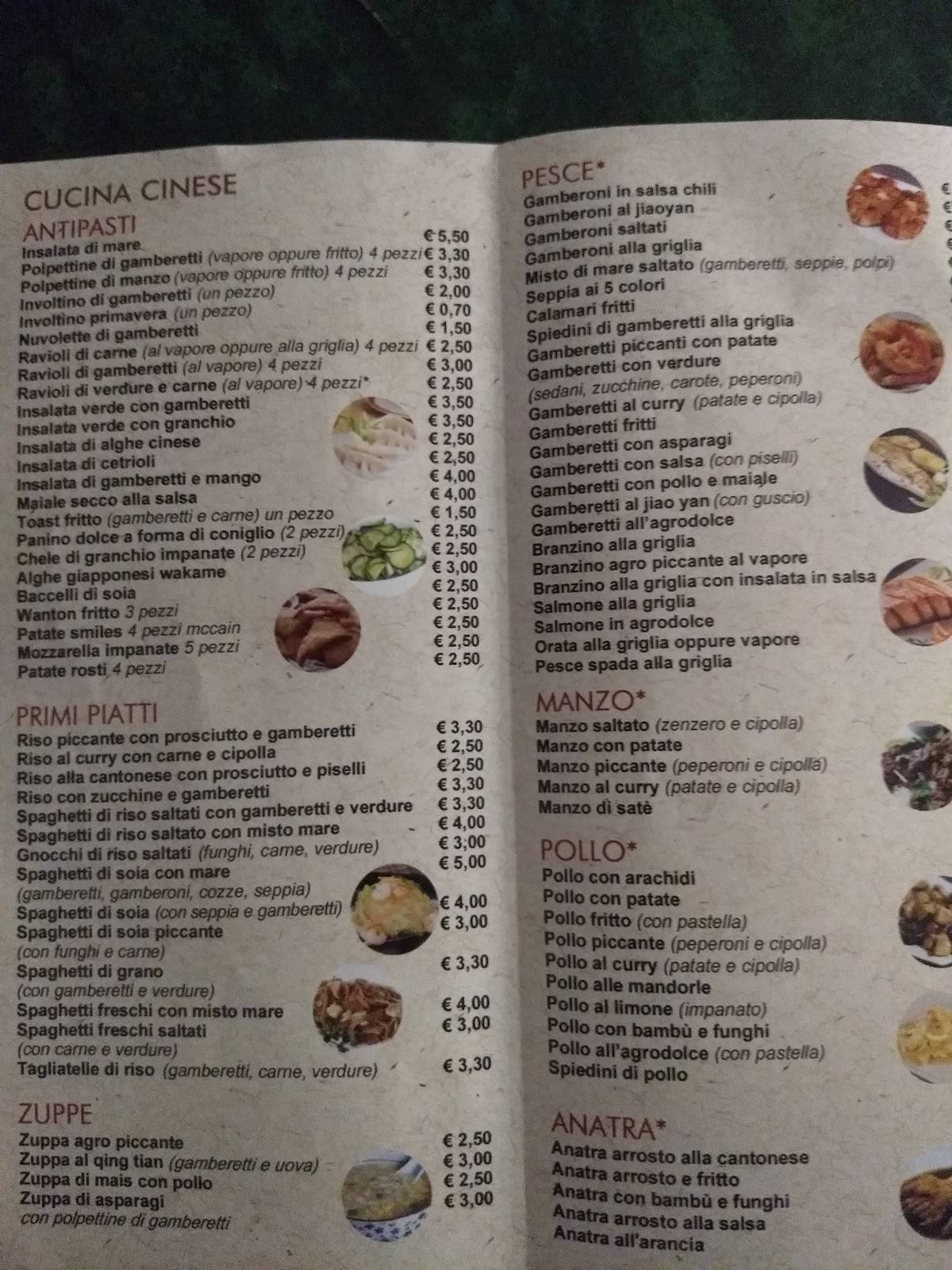 Menu da Perla d'Oriente ristorante, Gaglianico