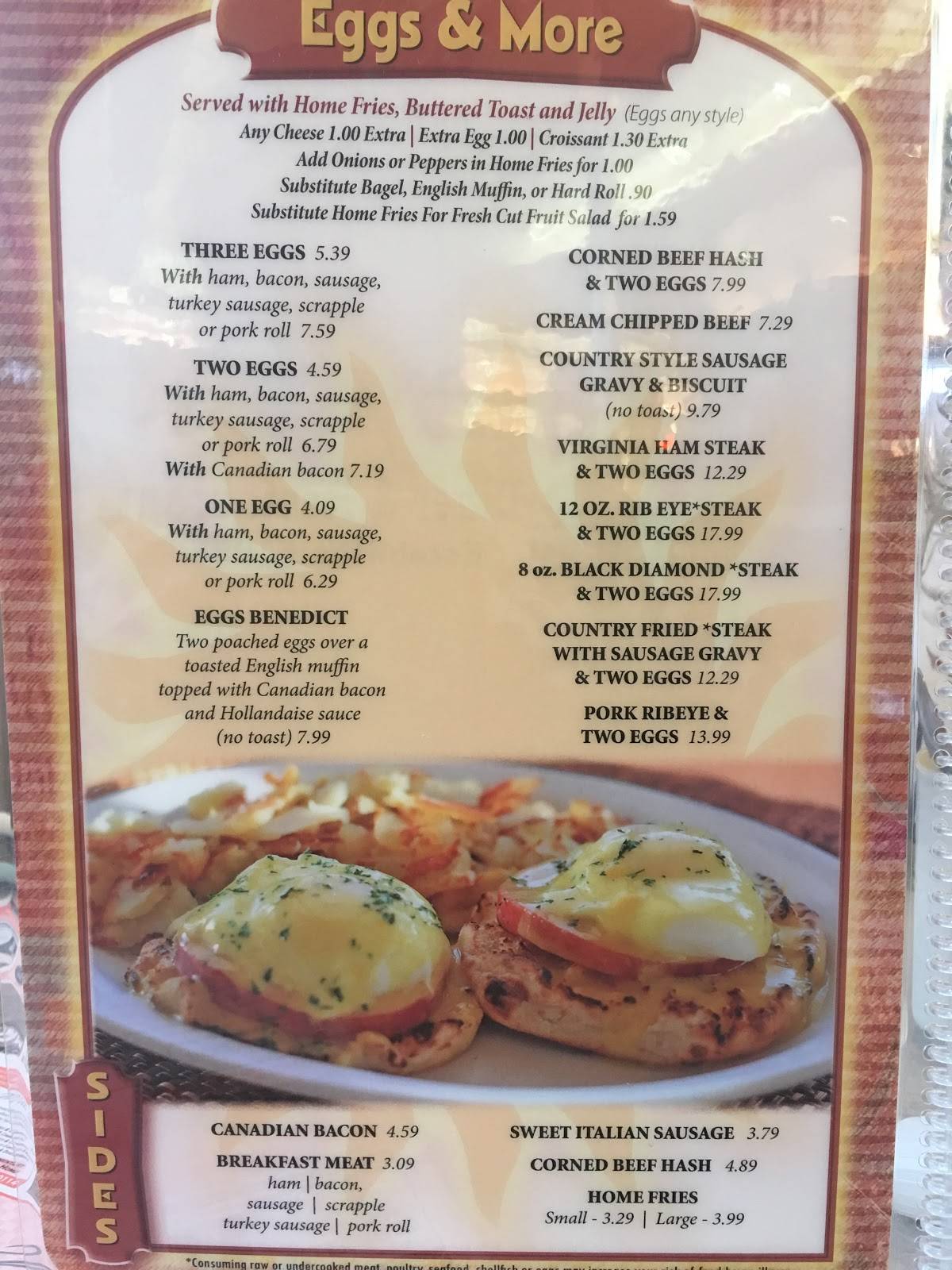 Menu at Key City Diner restaurant, Phillipsburg