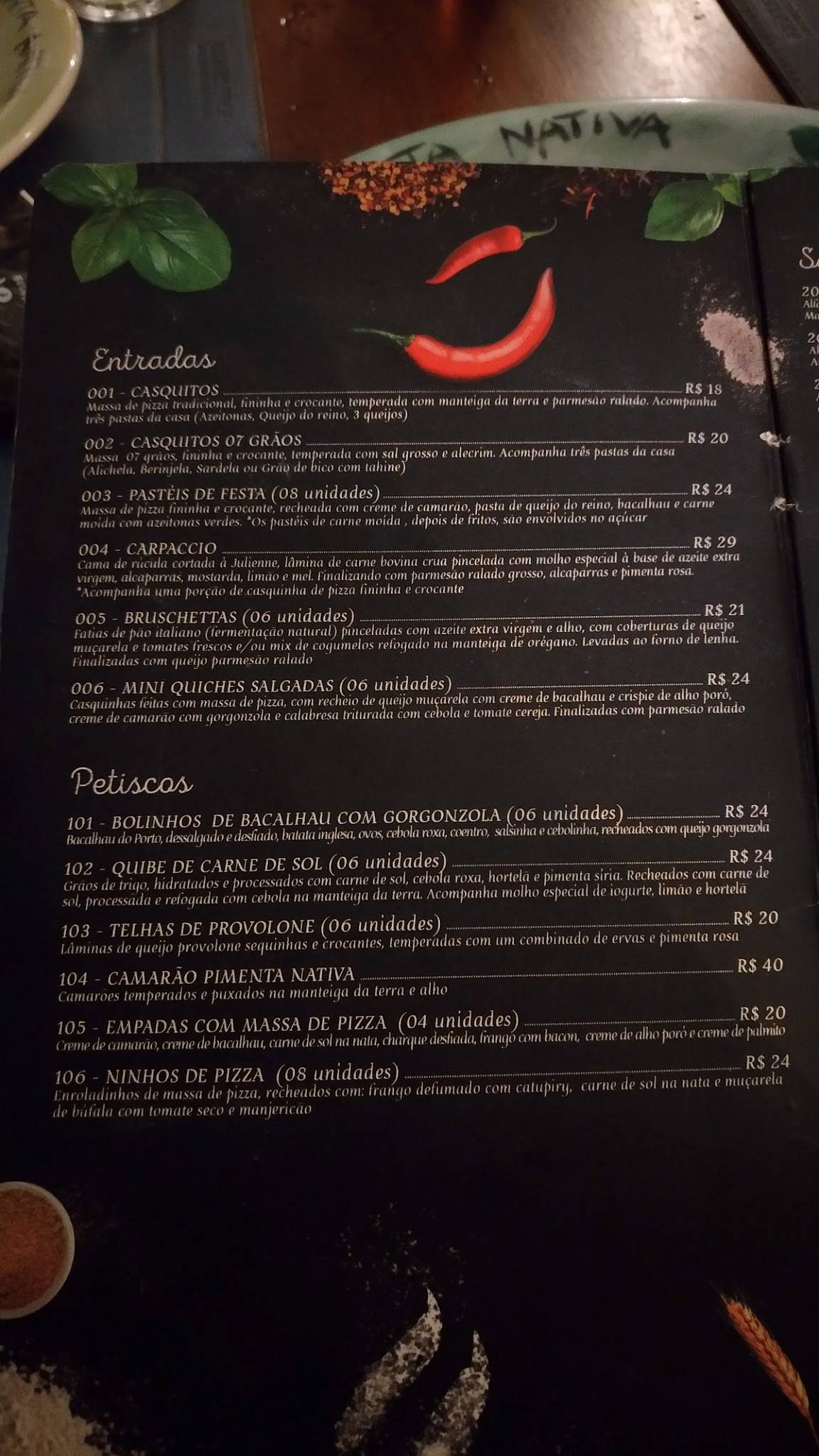 Menu em Pimenta Nativa Forneria restaurante, João Pessoa, Av. Fernando ...