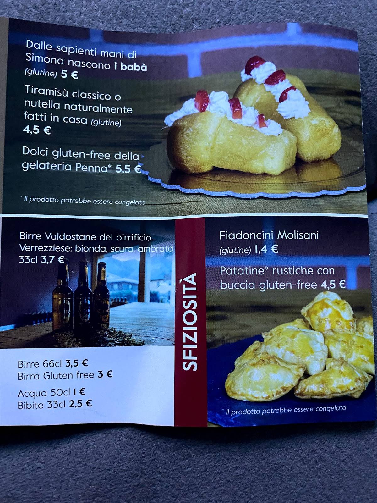 Menu da Pizzeria Farina Del Mio Sacco, Aosta
