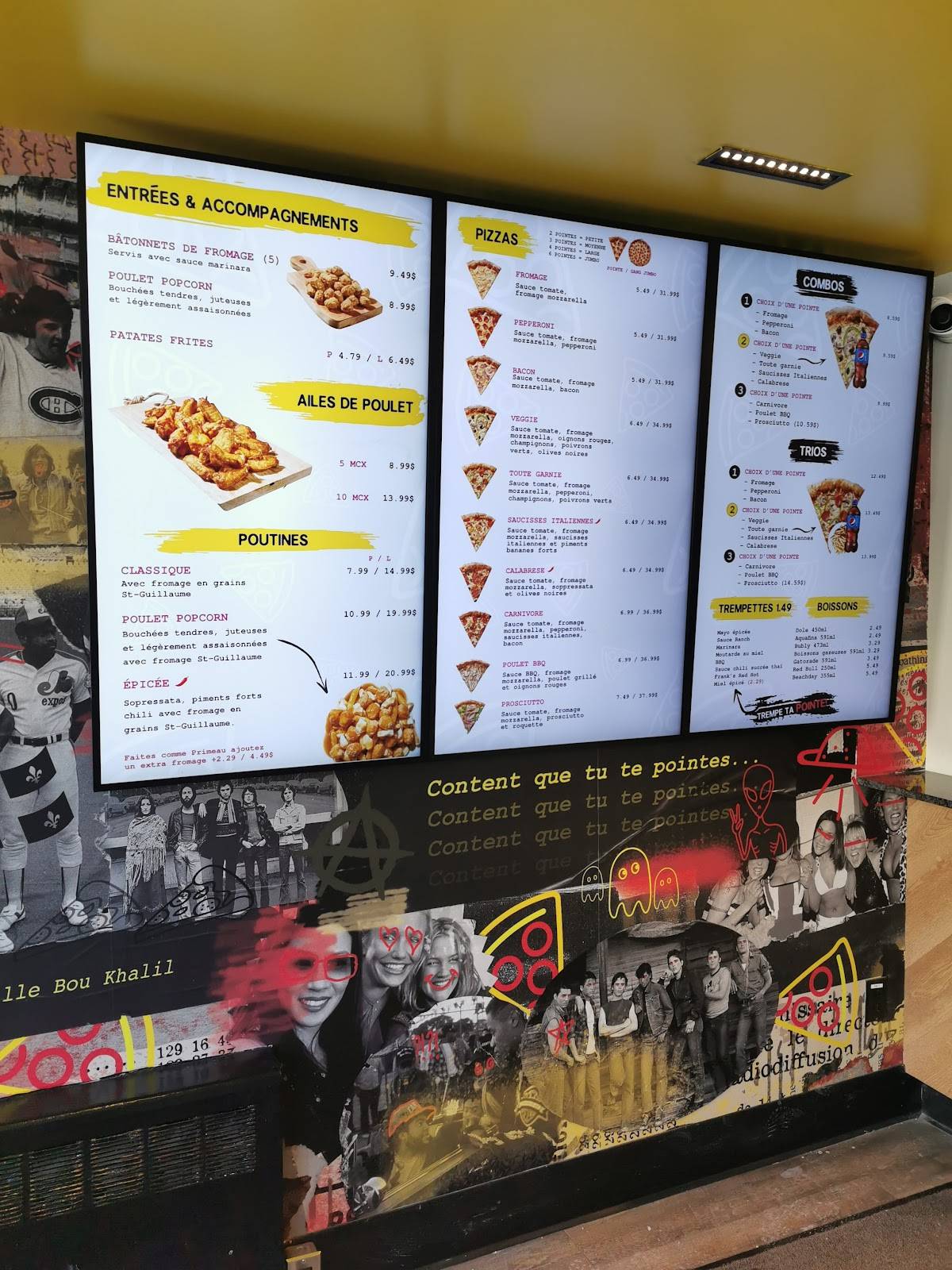 Carta de Pizzeria Slice Gang, Sainte-Thérèse