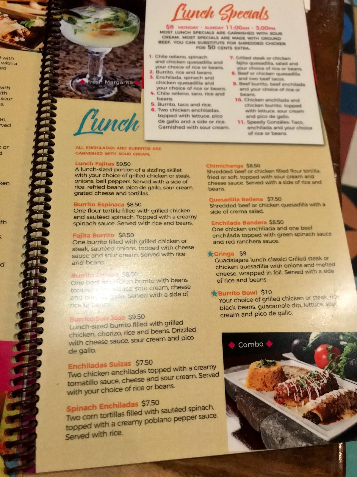 Menu at Plaza Azteca Mexican Restaurant · Lancaster, Lancaster ...