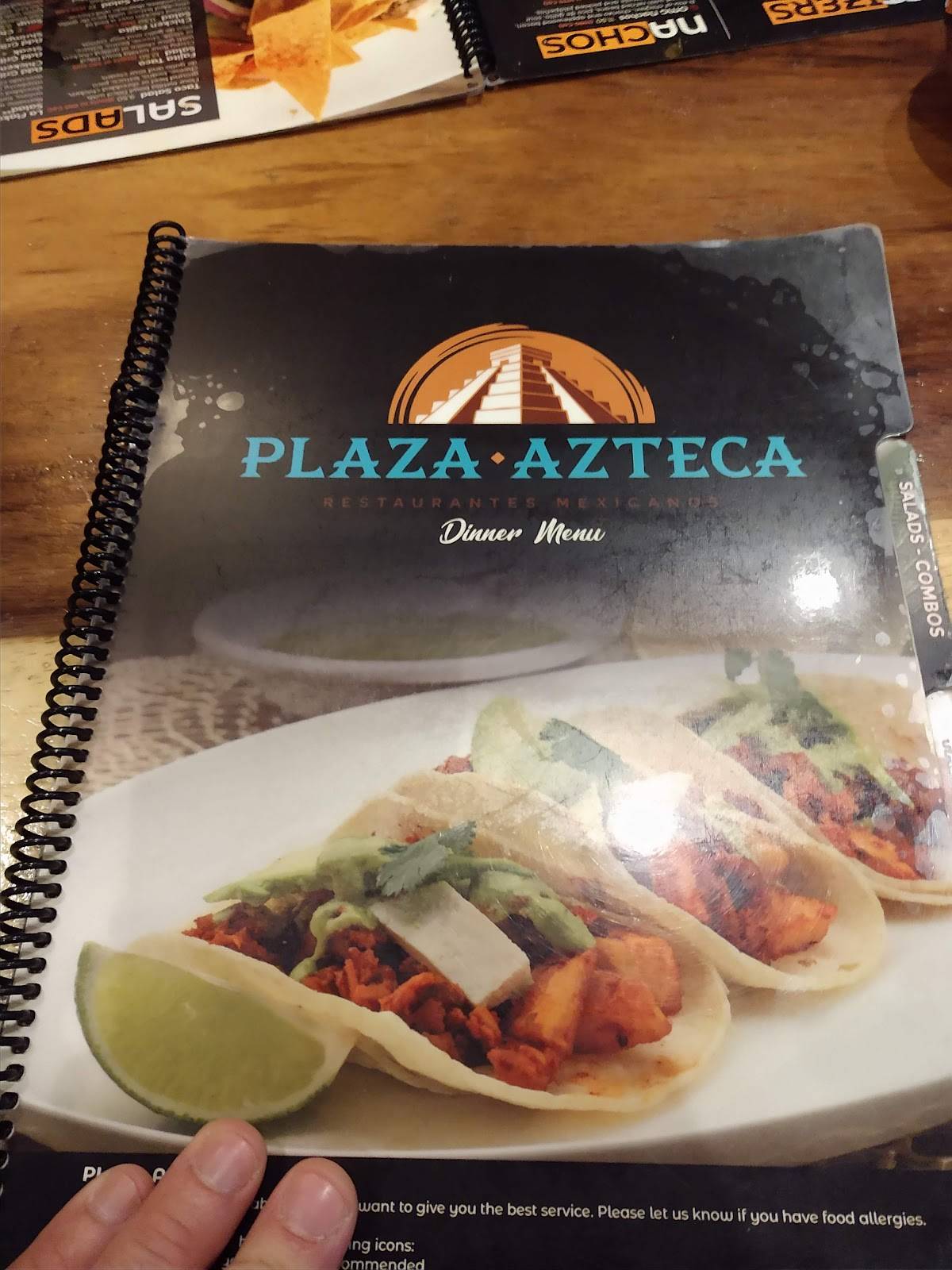 Menu at Plaza Azteca Mexican Restaurant · Lancaster, Lancaster ...