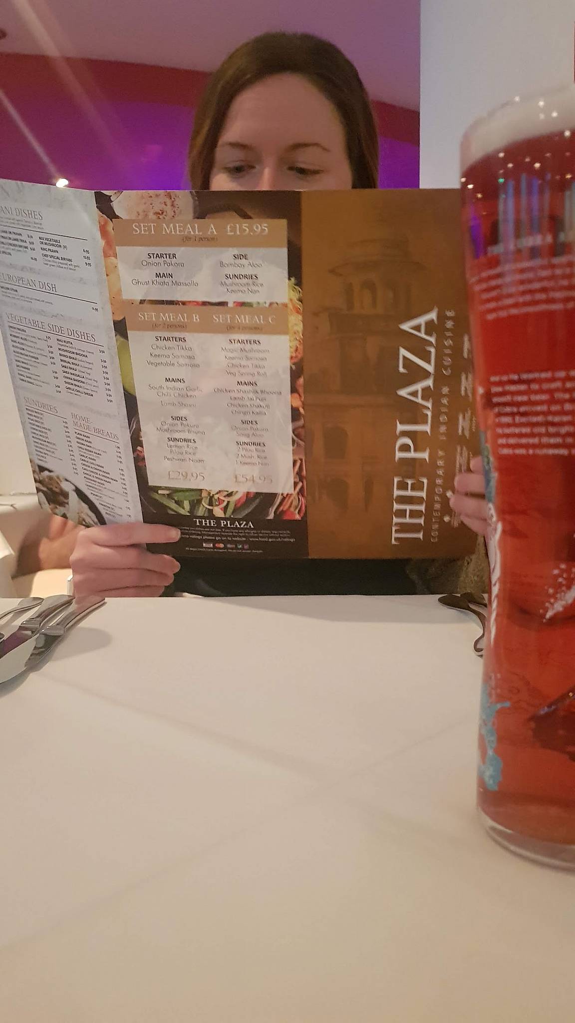 Menu at Plaza Indian Cuisine restaurant, Neath, 31-32 Alfred St