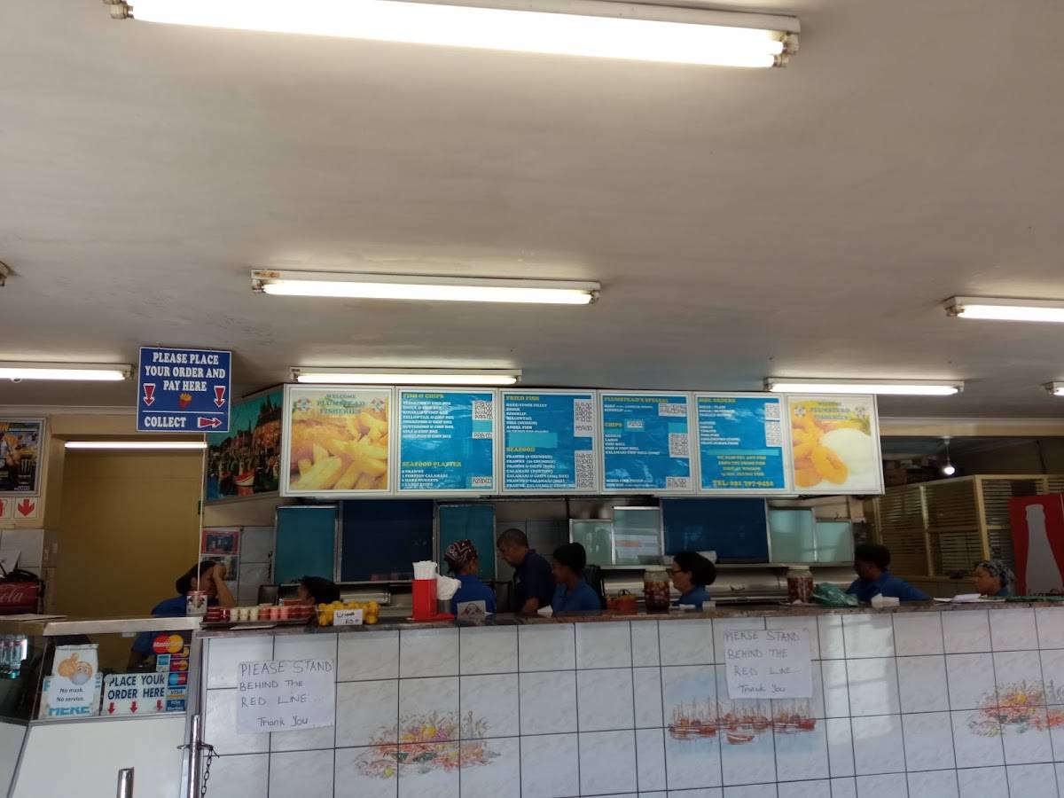 Menu at Plumstead Fisheries restaurant, Cape Town