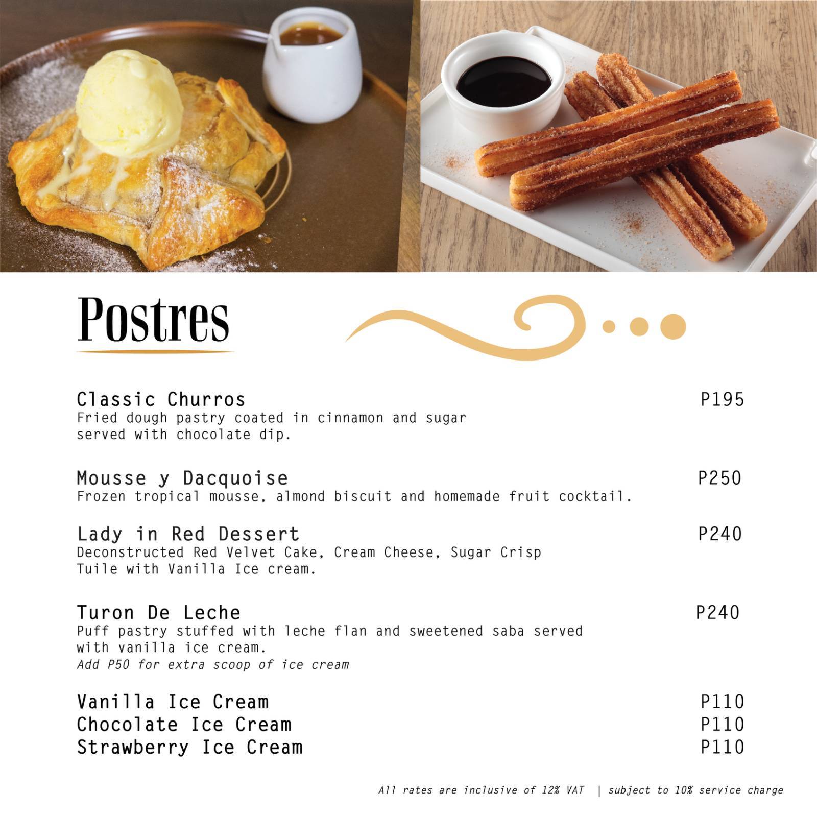 Menu at Ponce restaurant, Quezon City