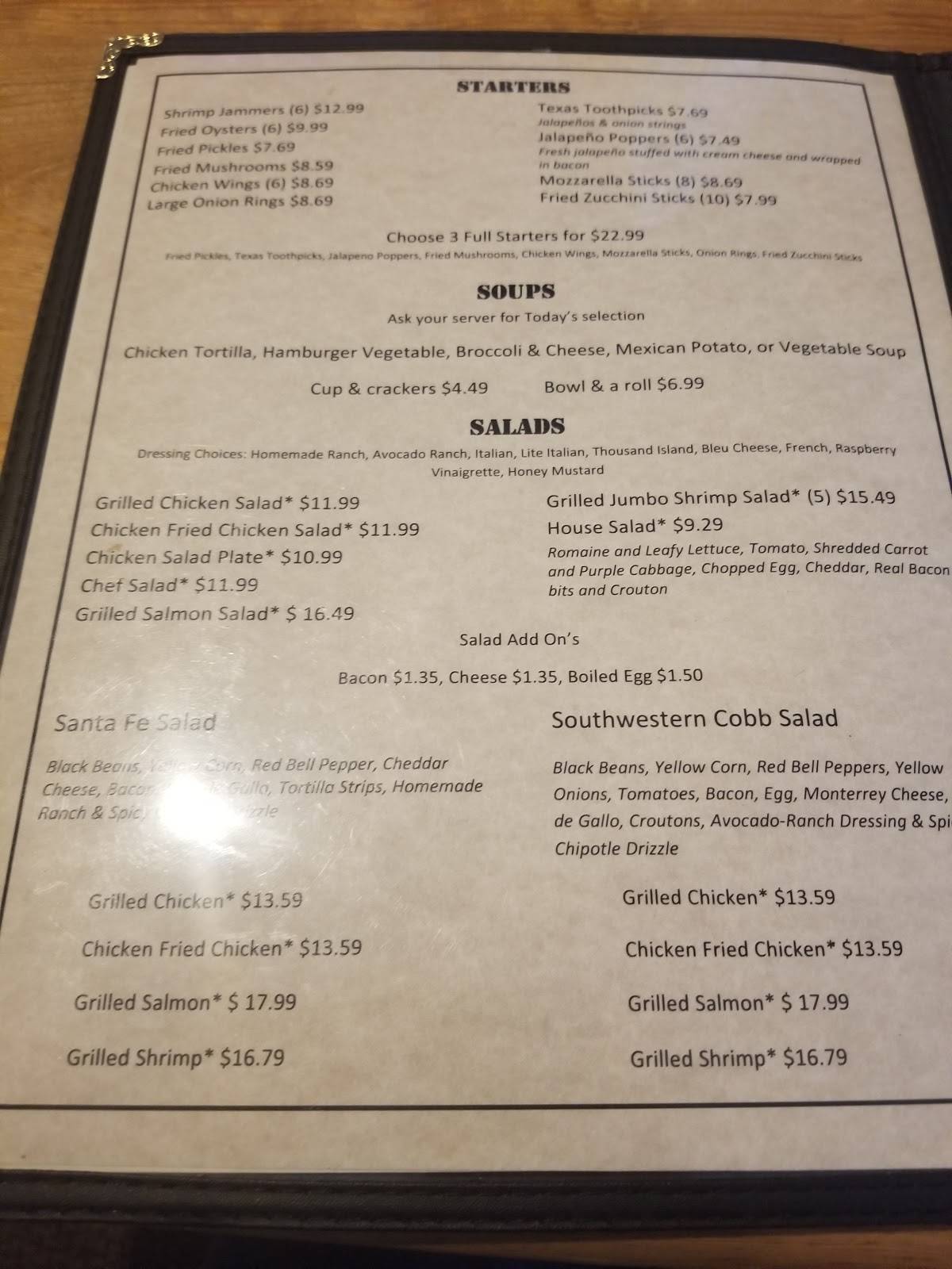 Menu at Texas Traditions Grill & Bar, Port Lavaca