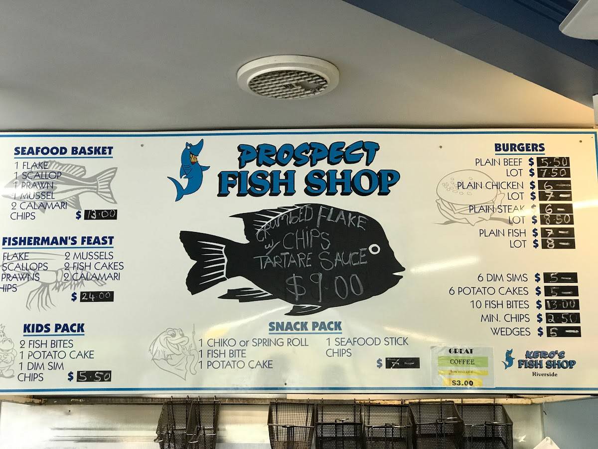 Menu at Prospect Fish Shop fast food, Prospect
