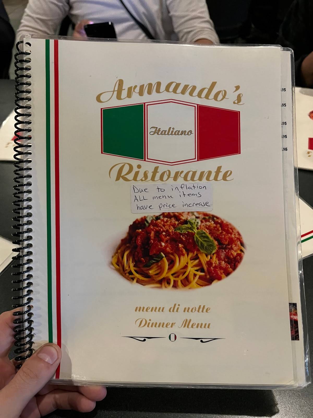 Menu at Armando's Bar & Restaurant, Bassano