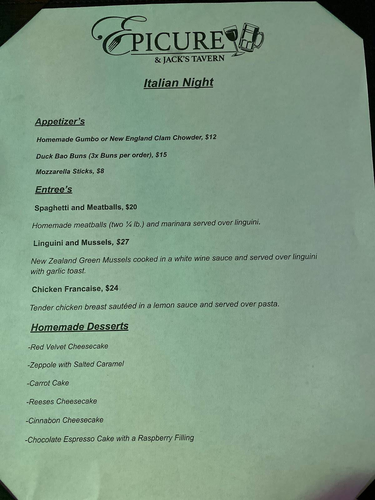 Menu at Fantail Seafood & Steakhouse, Millbrook, Downing St