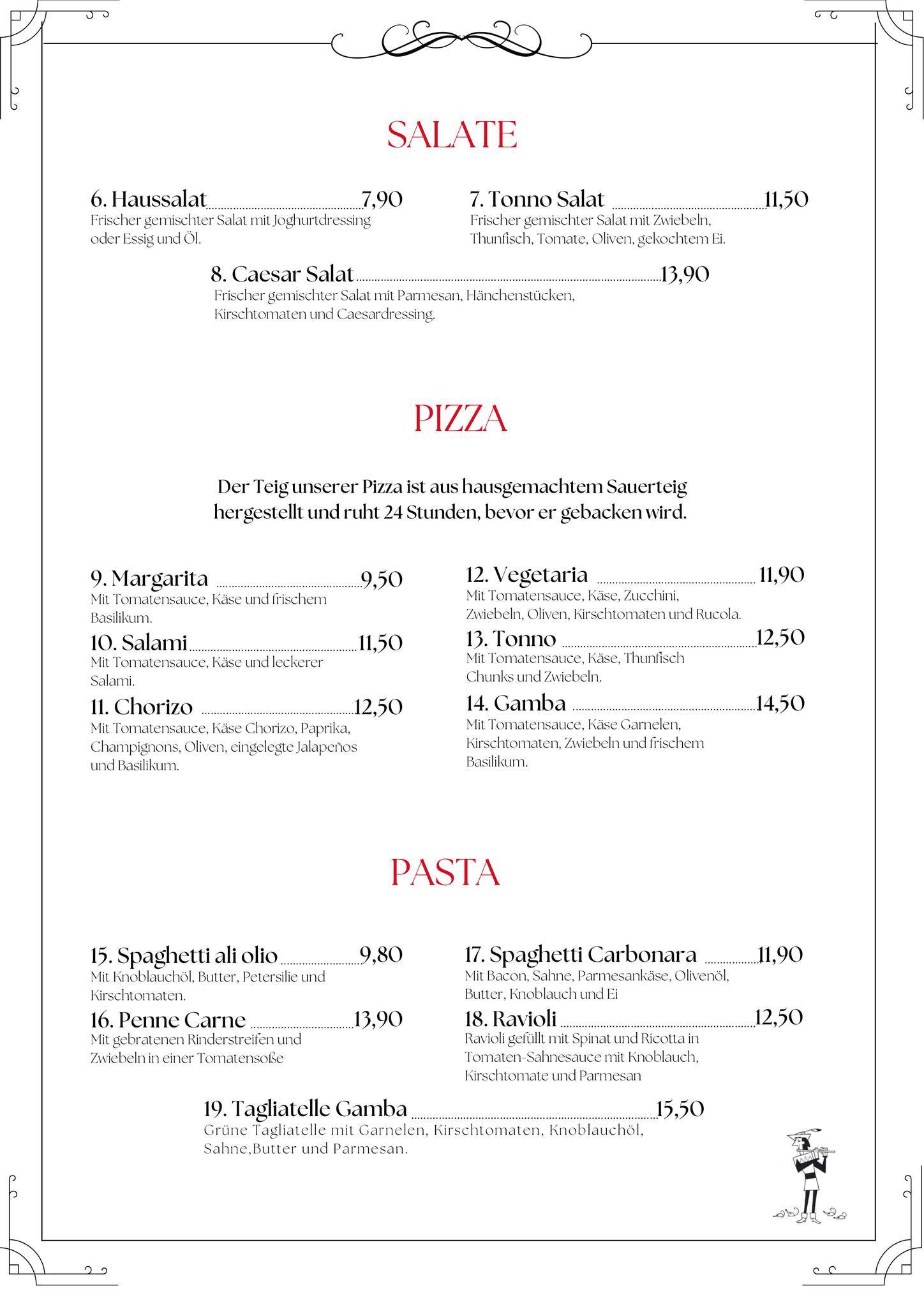 Speisekarte von MiCasa Restaurant, Hameln