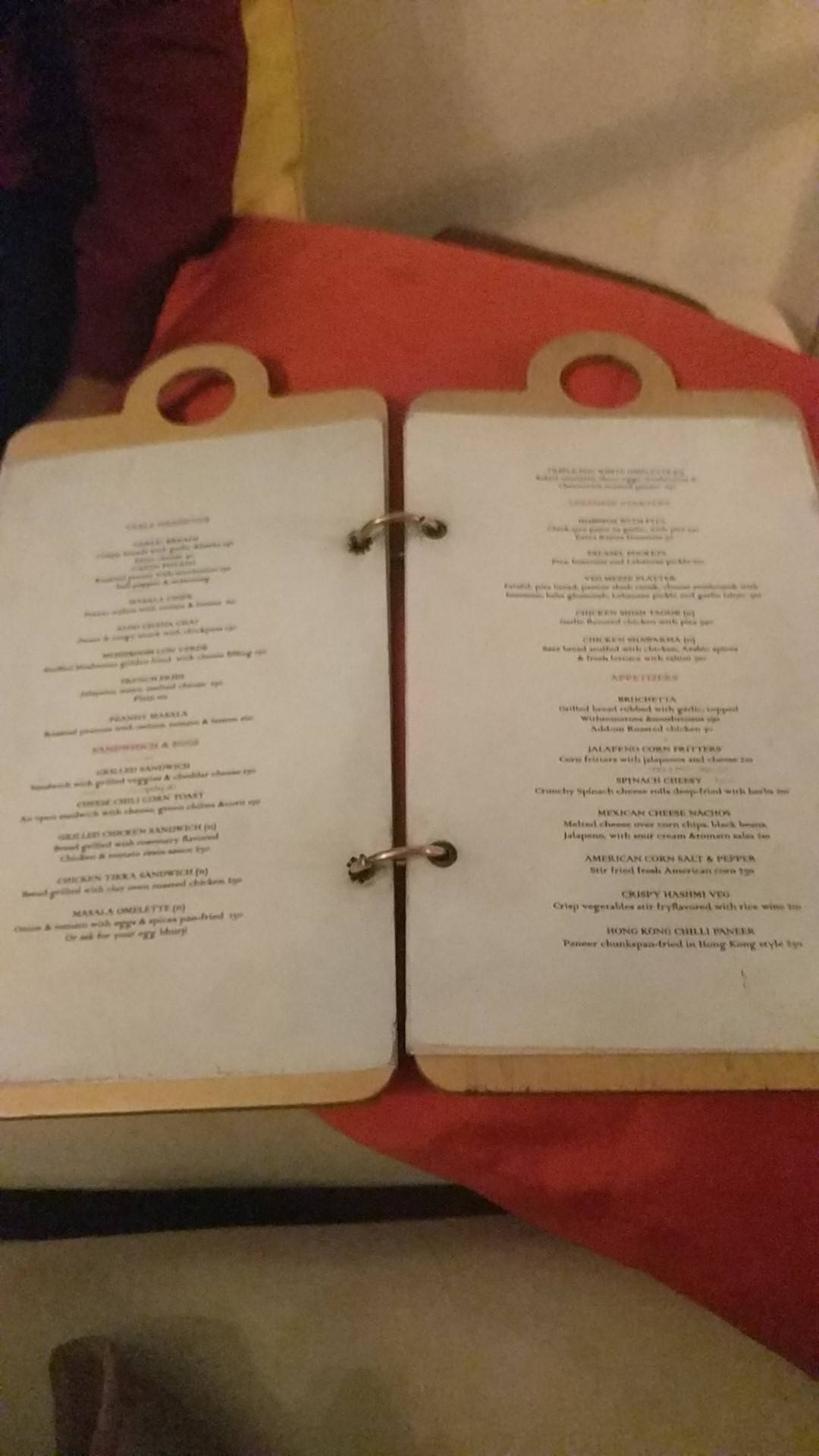 Menu at Prana Lounge, Ranchi, 6th & 7th Floor