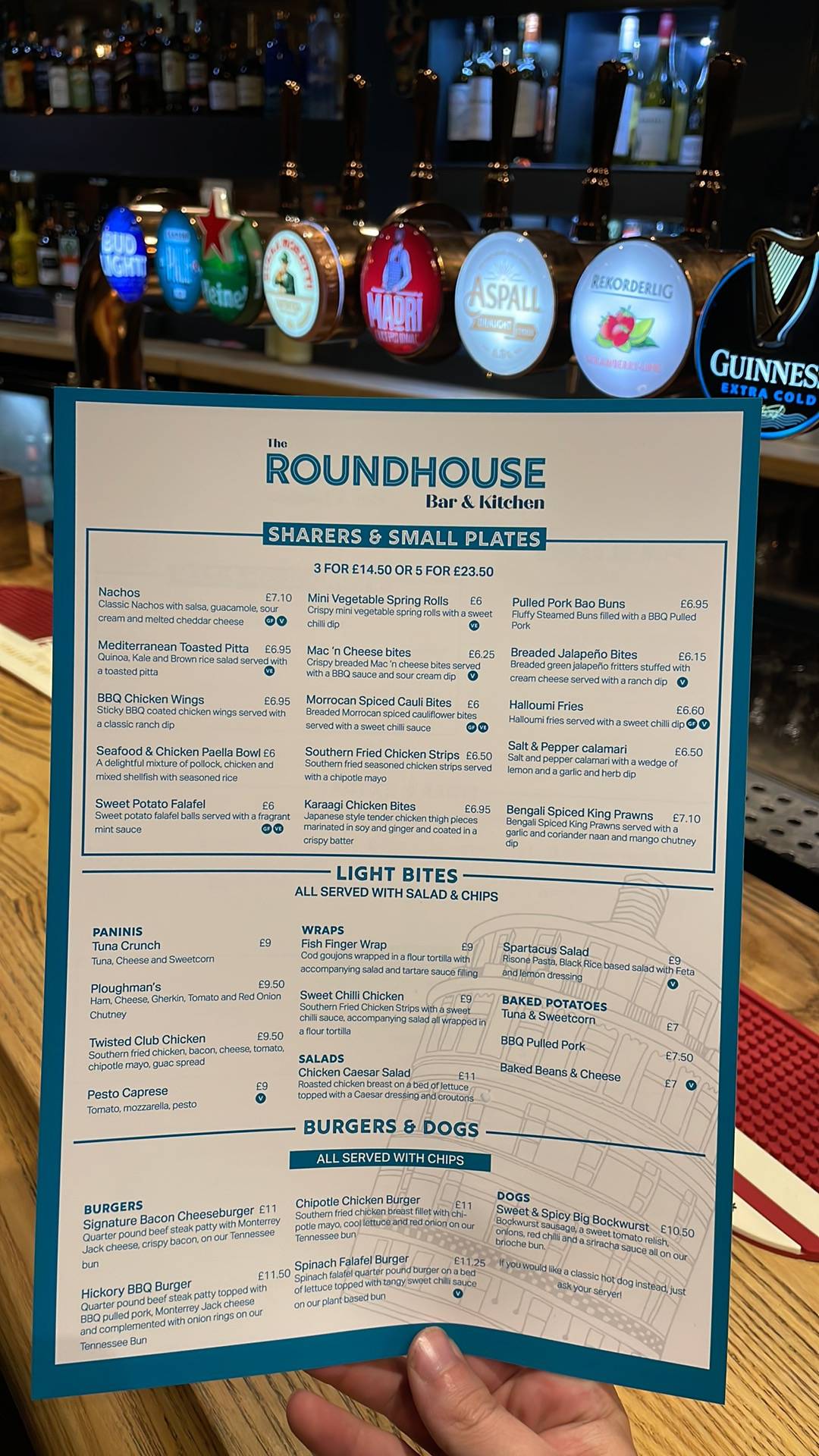 Menu at The Roundhouse Bar & Kitchen, Nottingham