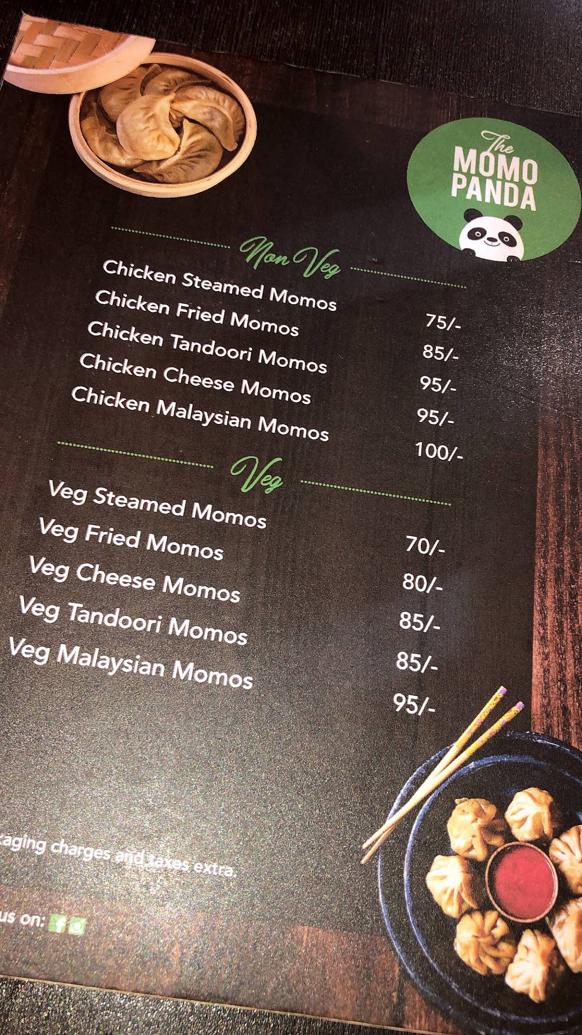 Menu at The Momo Panda, Pune, The Momo Panda