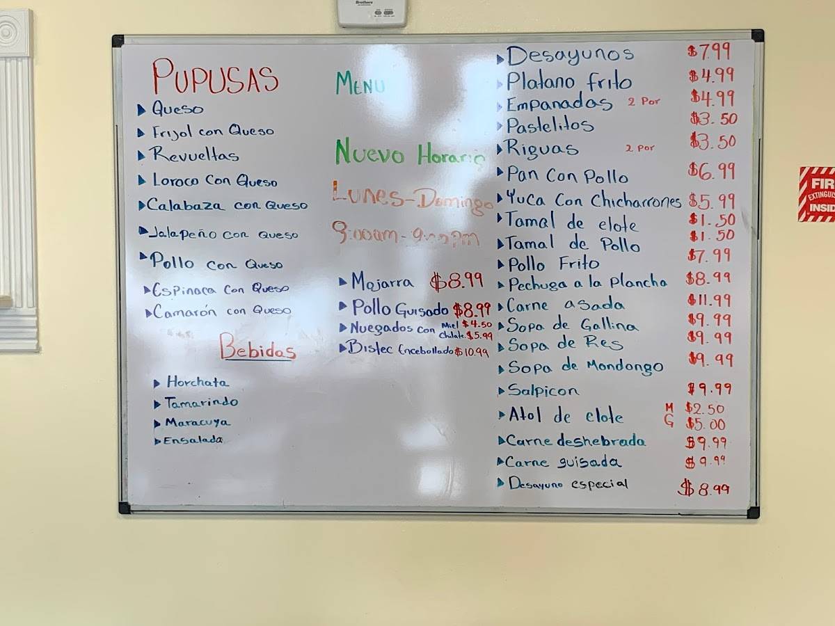 Menu at Queta’s Restaurant, Houston