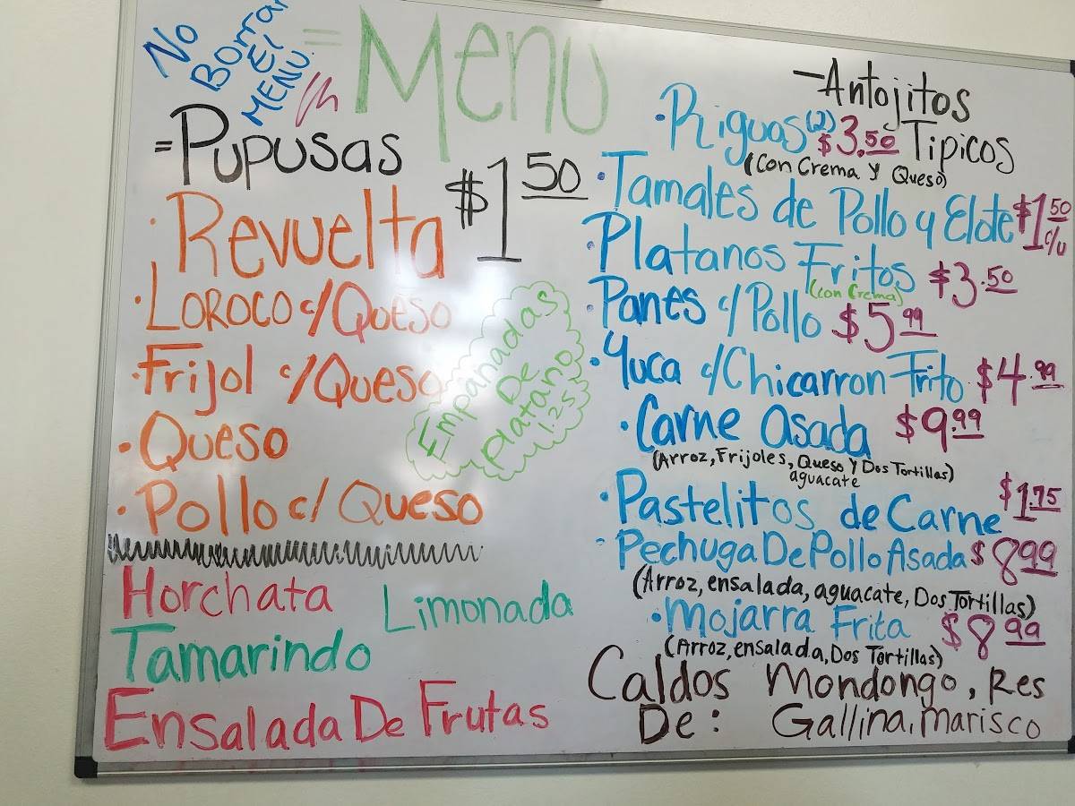 Menu at Queta’s Restaurant, Houston