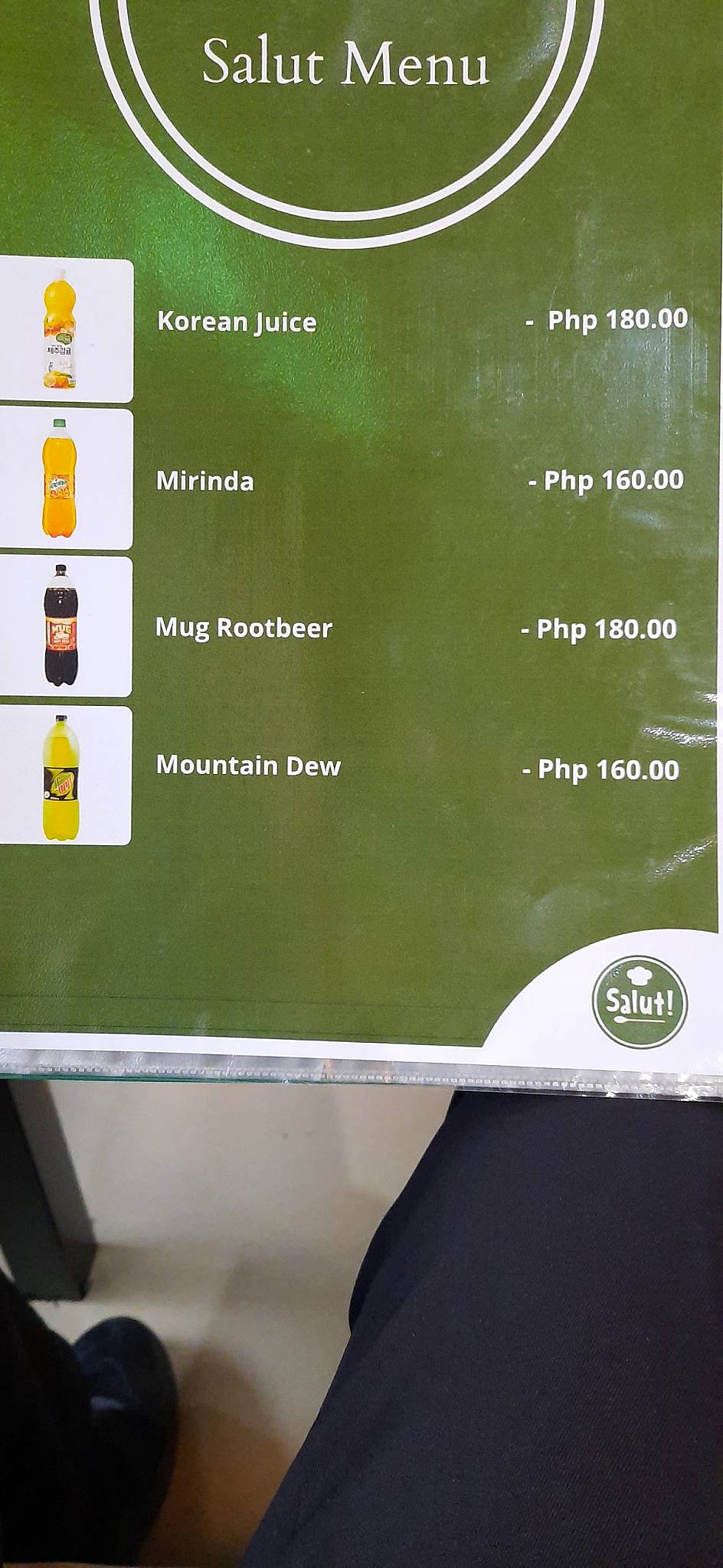 Menu at Salut! Restaurant Café - Centris Walk, Quezon City