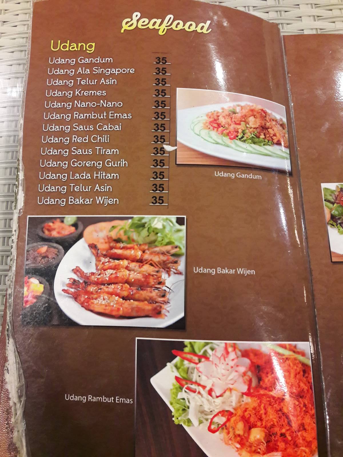 Menu at Red Chili Restaurant, Purwokerto