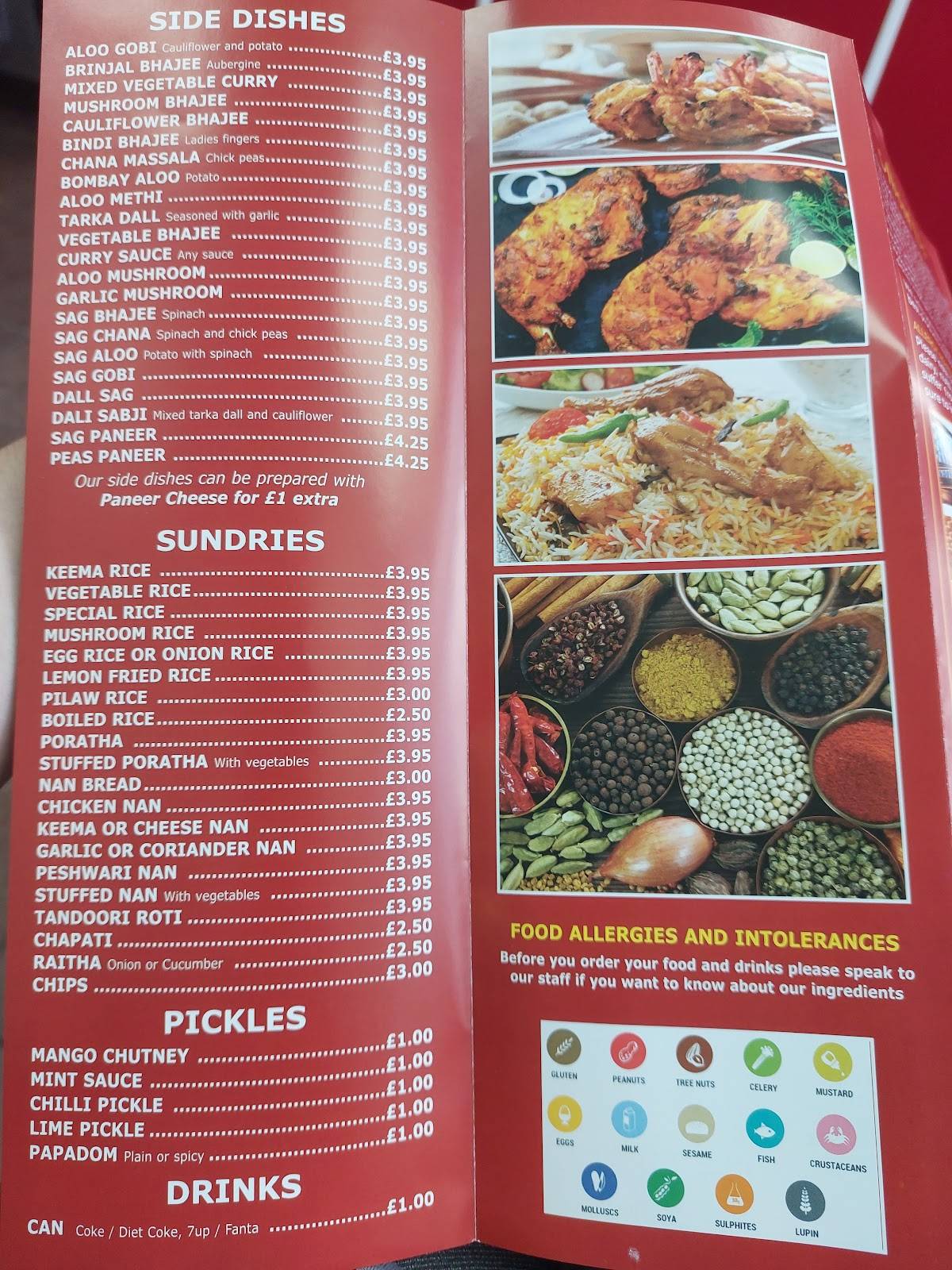 Menu at Red Chillies fast food, Brighton
