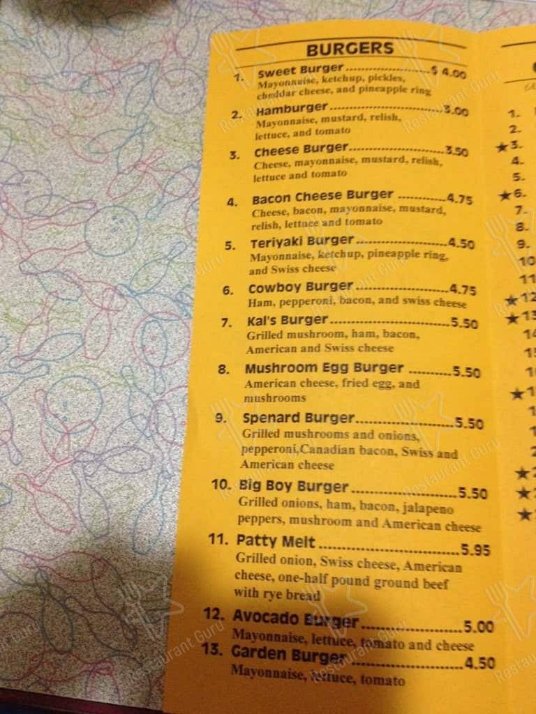 Menu at Big Boy Burger/Express Market restaurant, Anchorage
