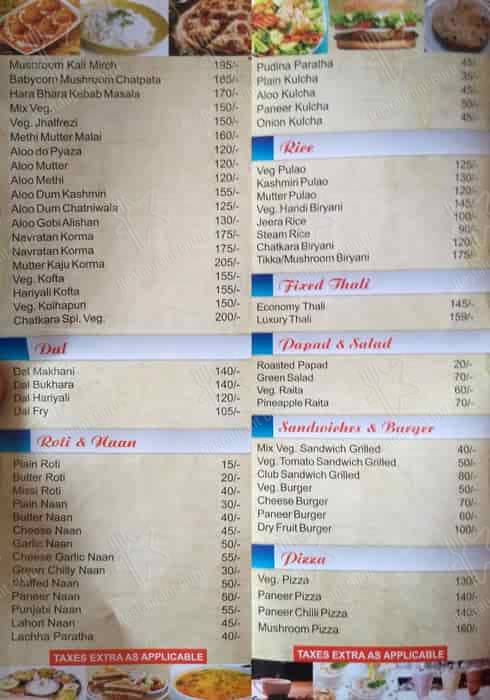 Menu at Chatkara Food Court, Patna, Bailey Rd