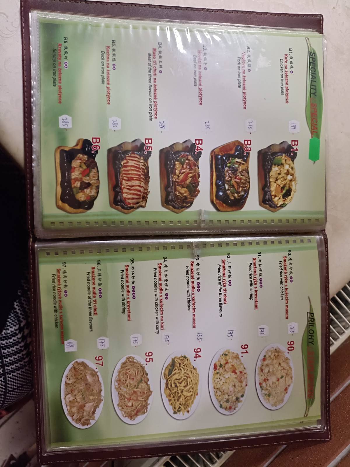 Menu at Čínská Restaurace Jin Fu Lai restaurant, Most