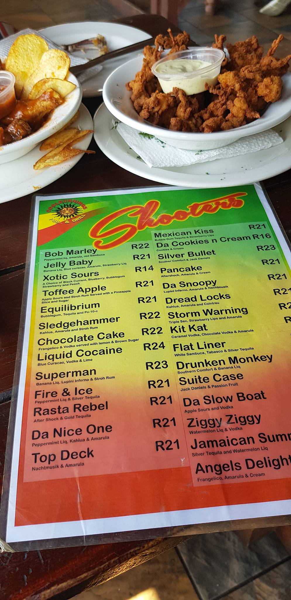 Menu at Cool Runnings (High Road) restaurant, Benoni, 49 High Rd
