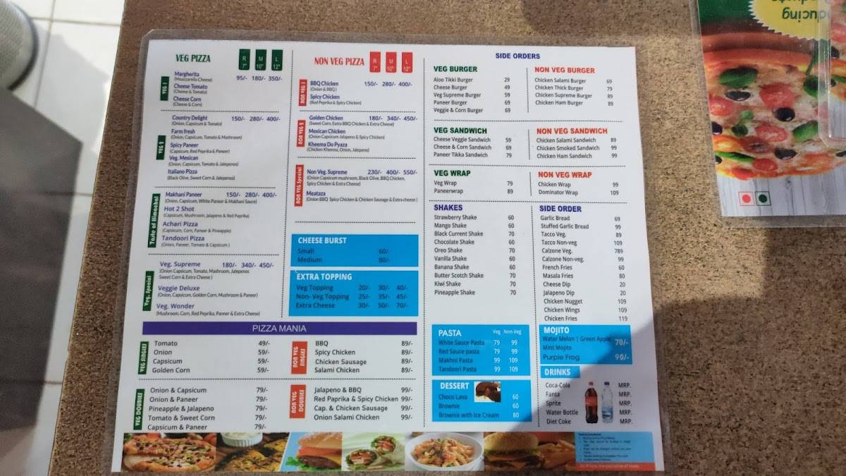Menu at DOMINIC PIZZA, Sundernagar