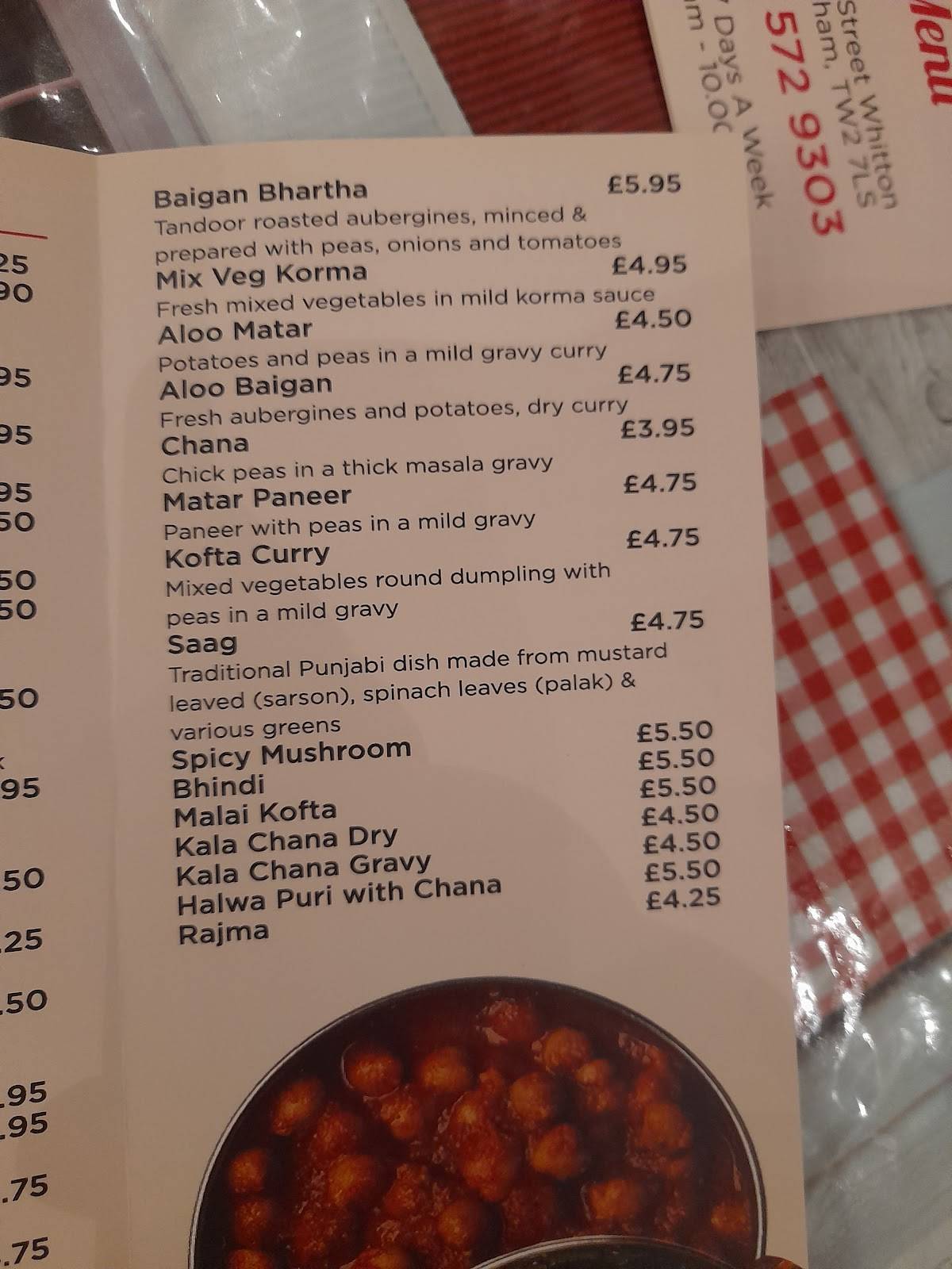 Menu at Delhi Wala restaurant, Twickenham, 76 High Street Whitton