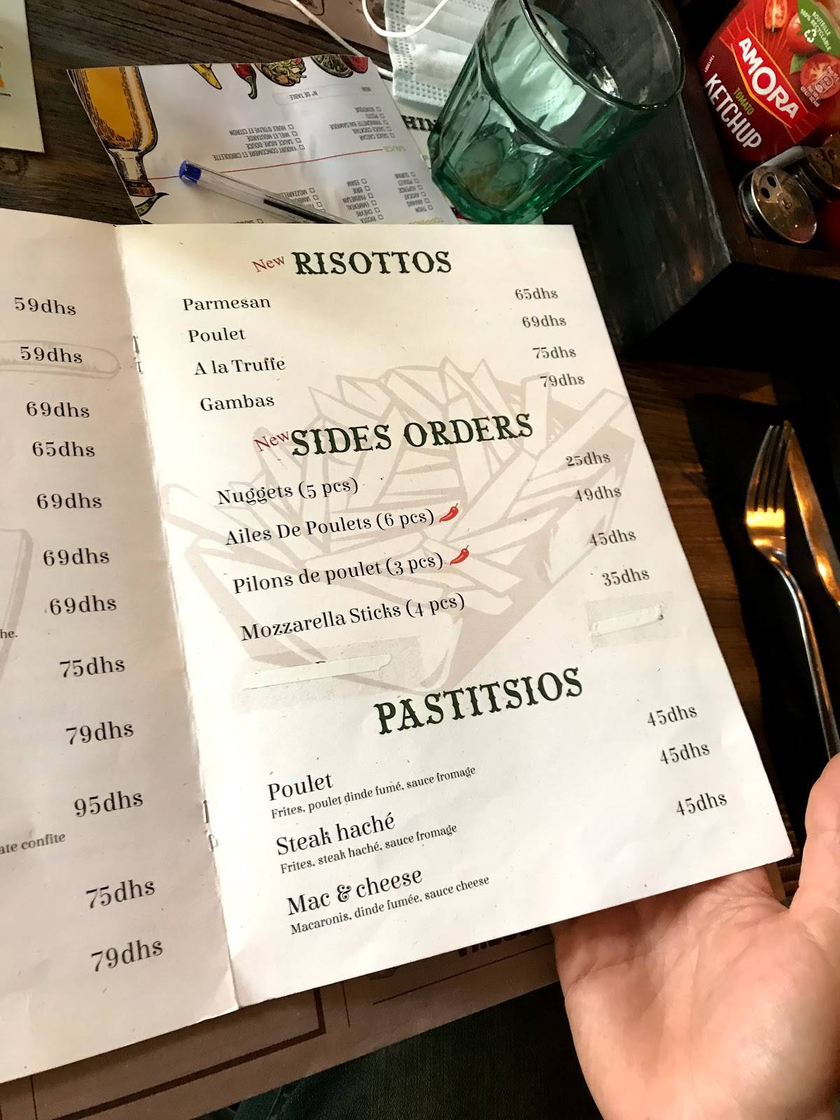 Menu at Restaurant Denver, Meknes