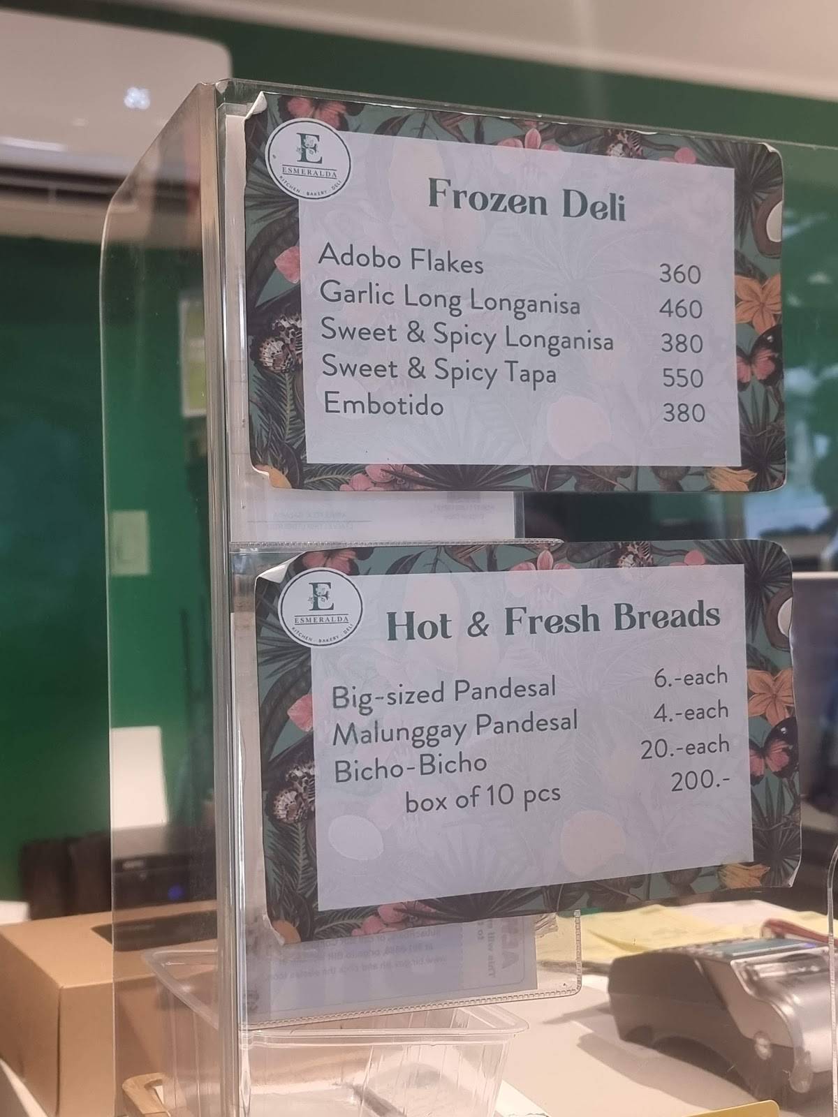 Menu at Esmeralda Kitchen restaurant, Quezon City