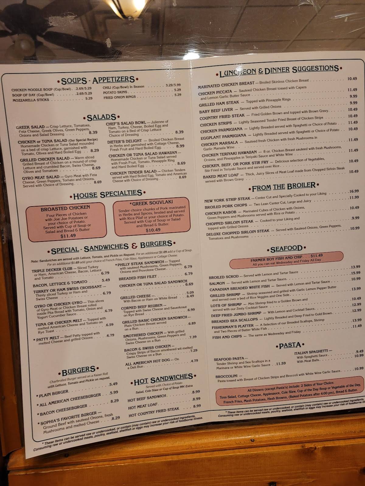 Menu at Farmer Boy Restaurant, Akron, Canton Rd
