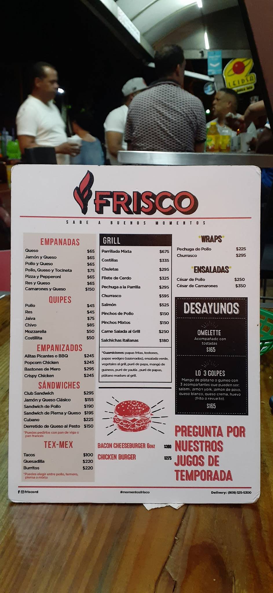 Menu at Frisco Snack & Grill restaurant, Bonao, San Fco De Mac