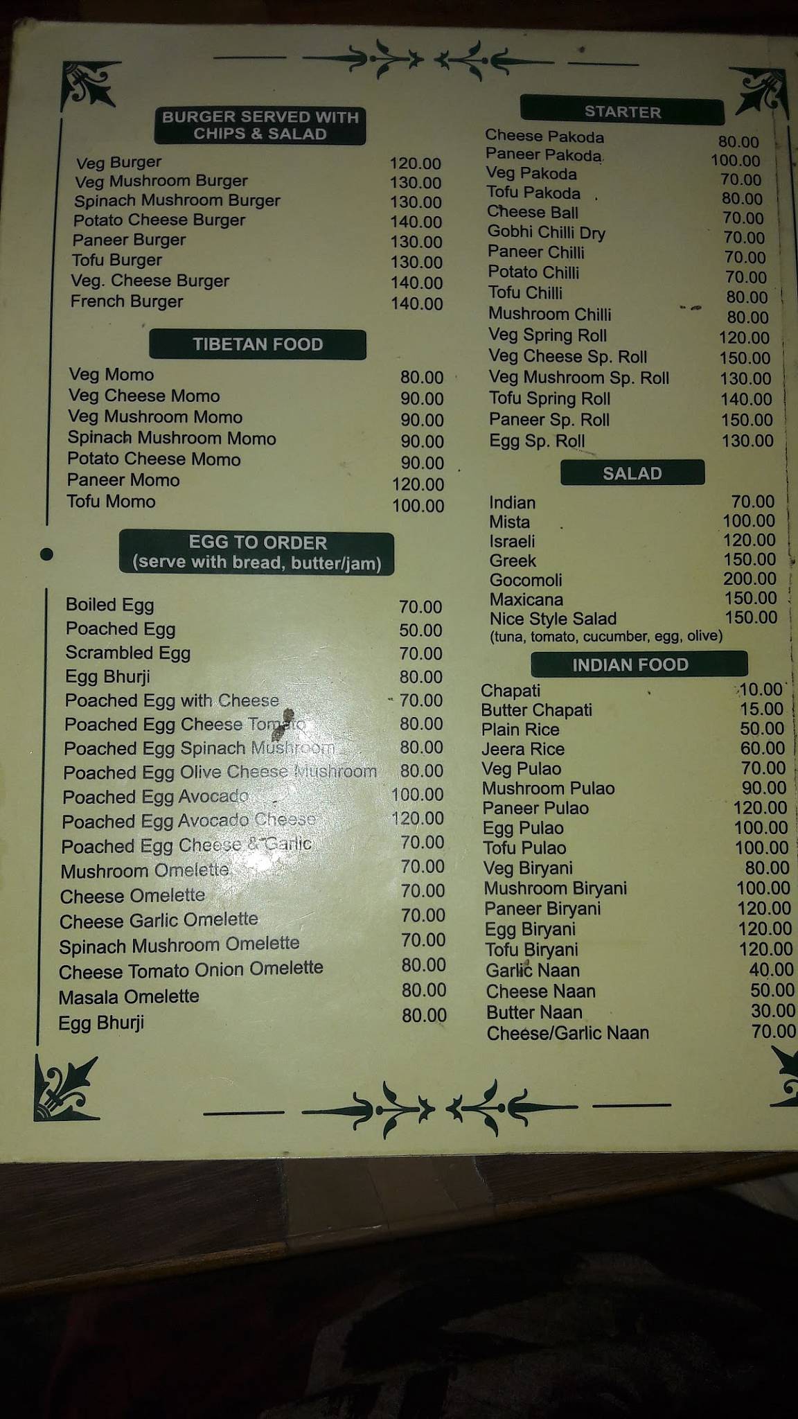Menu at Frog Life Cafe, Rishikesh, 48HC+GG9