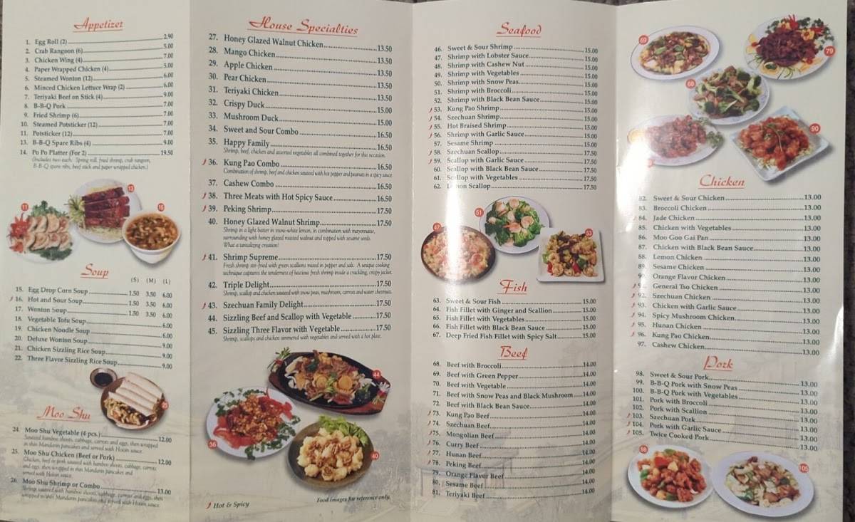 Menu at Full House Chinese Restaurant, Mills