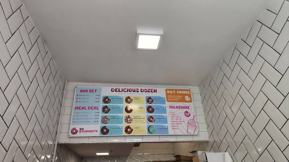 Menu at Go Doughnuts, London