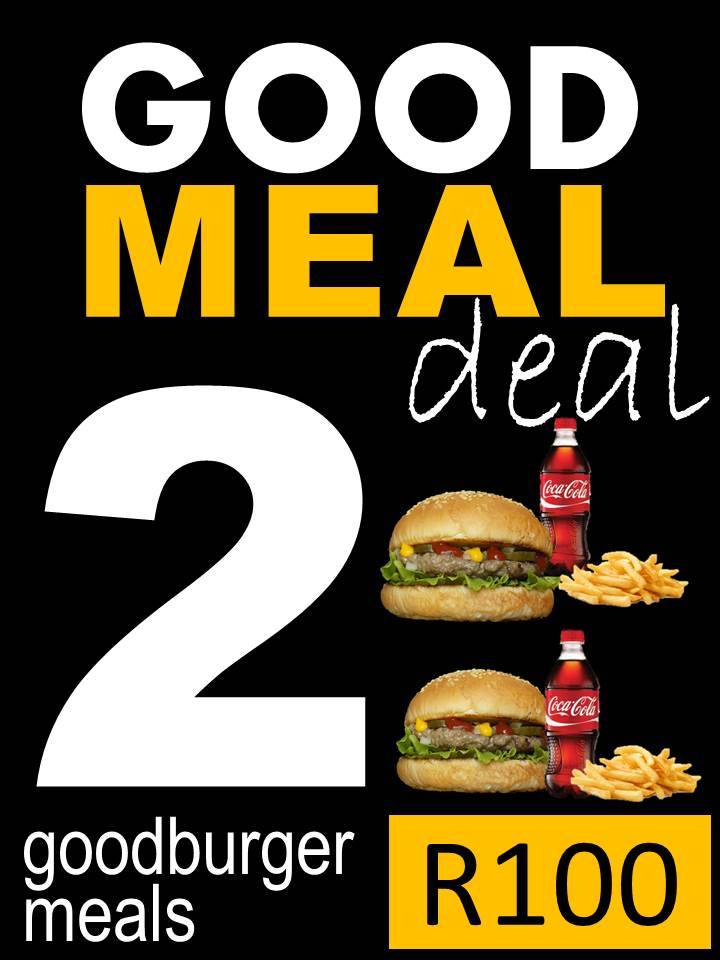 Menu at Goodburger Langenhovenpark restaurant, Bloemfontein
