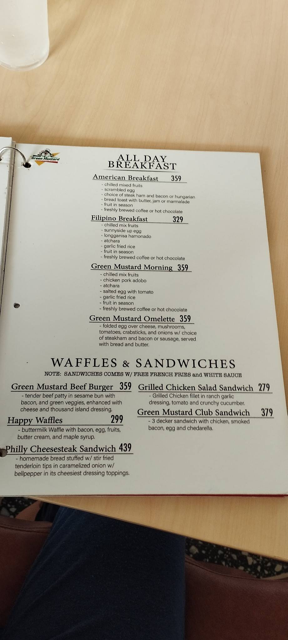 Menu at Green Mustard Cauayan restaurant, Cauayan City, WQPF+8M7