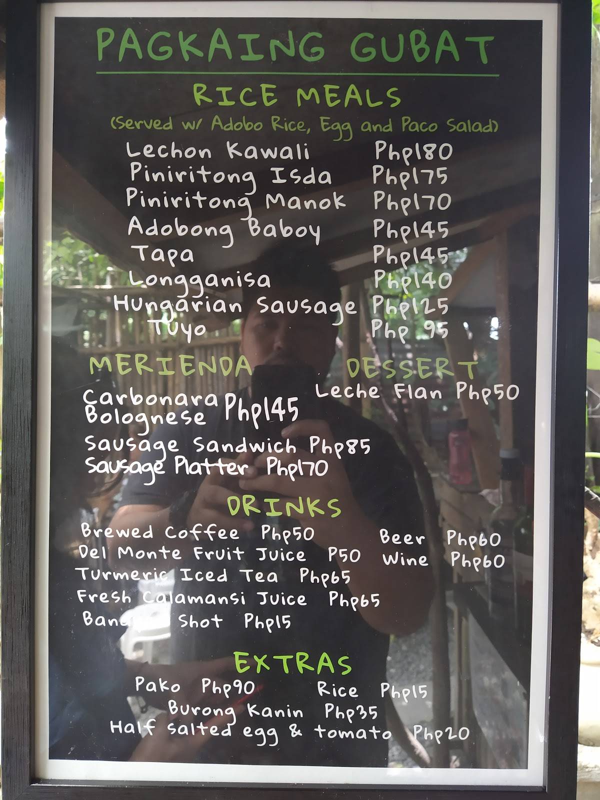 Menu at Gubat QC restaurant, Quezon City