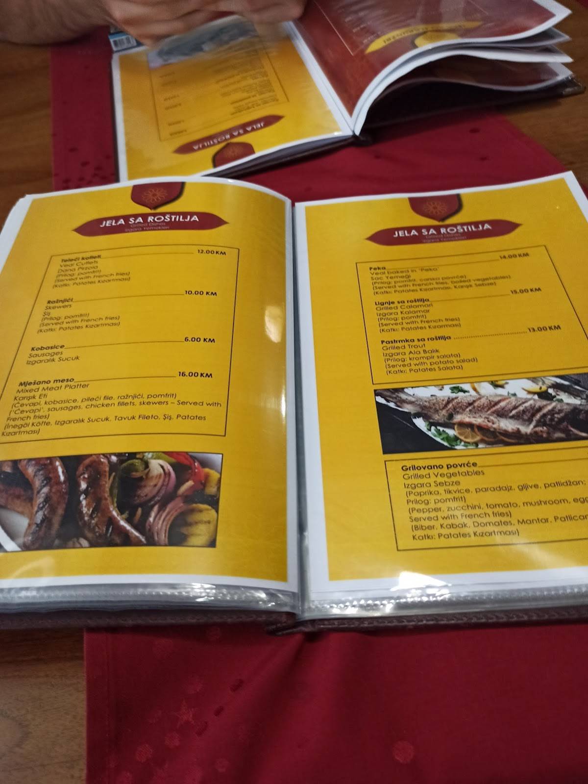 Menu at Restaurant Han, Konjic