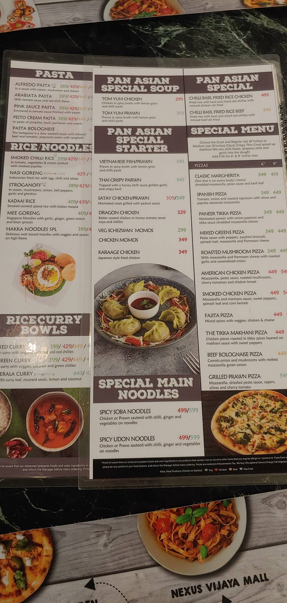 Menu at Jonah's Bistro, OMR, Chennai