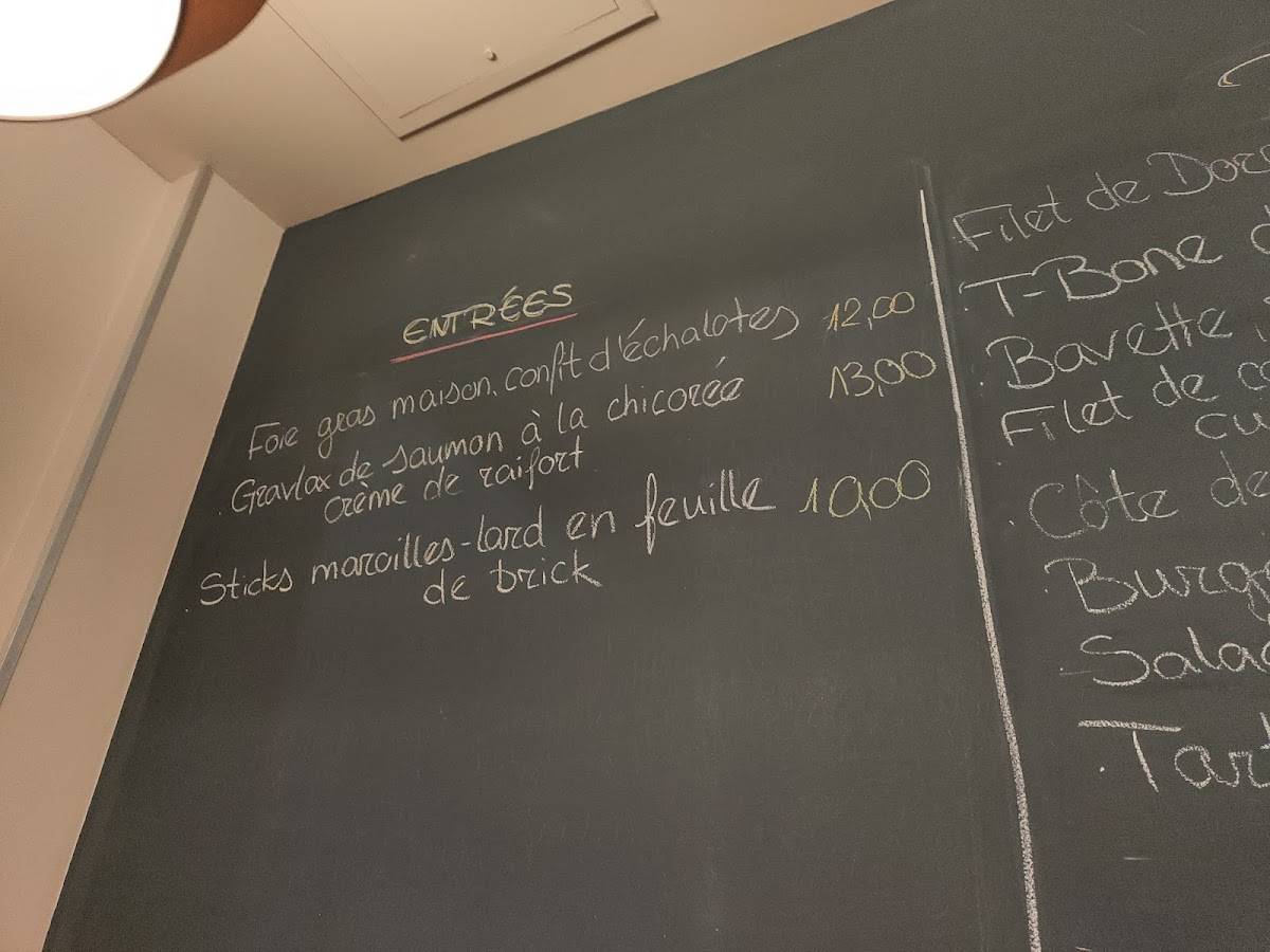 Menu au L'Entre Nous restaurant, Arras