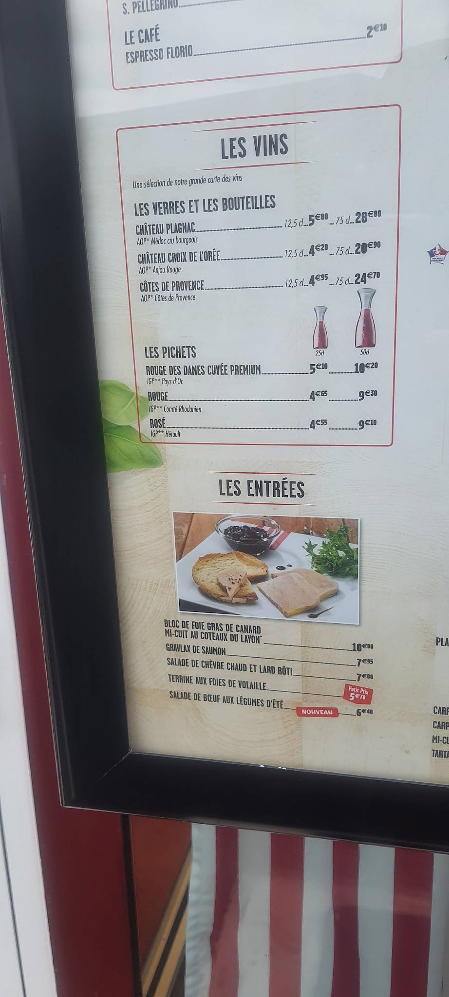 Menu au Restaurant La Boucherie, Dreux