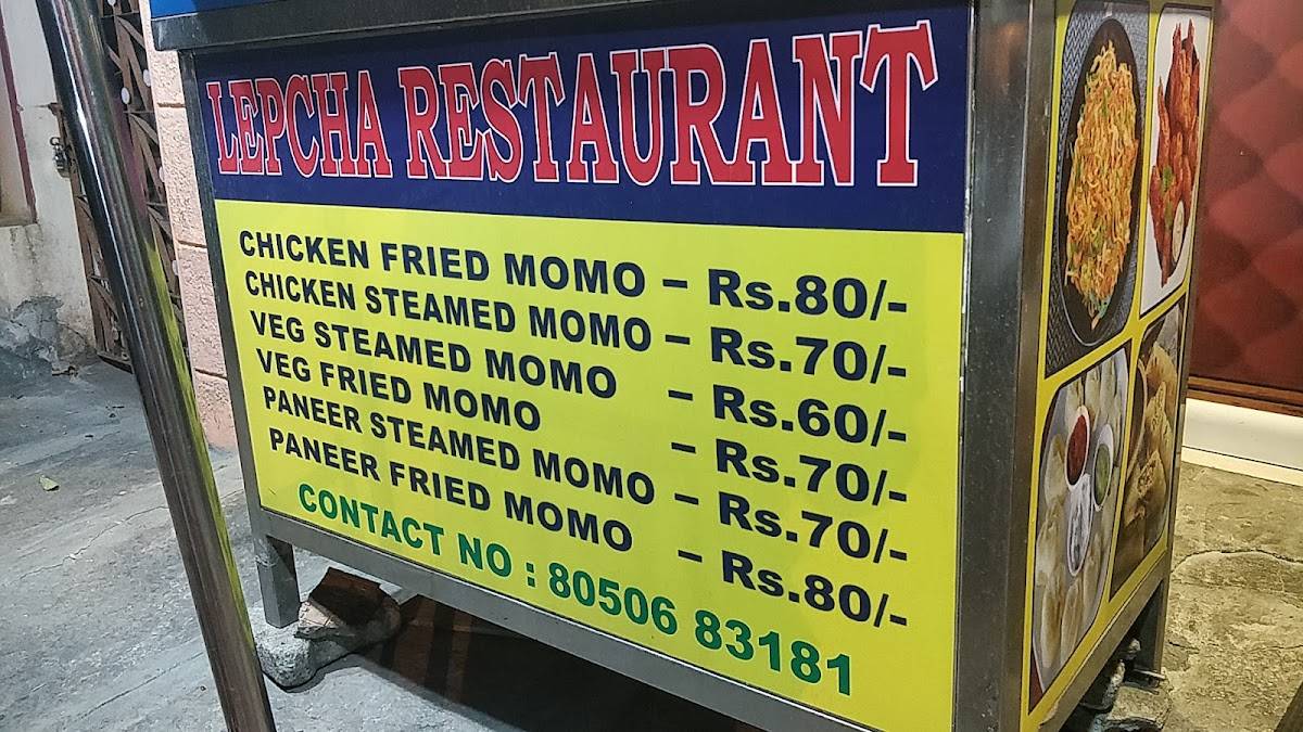 Menu at Lepcha's Restaurant, Bengaluru