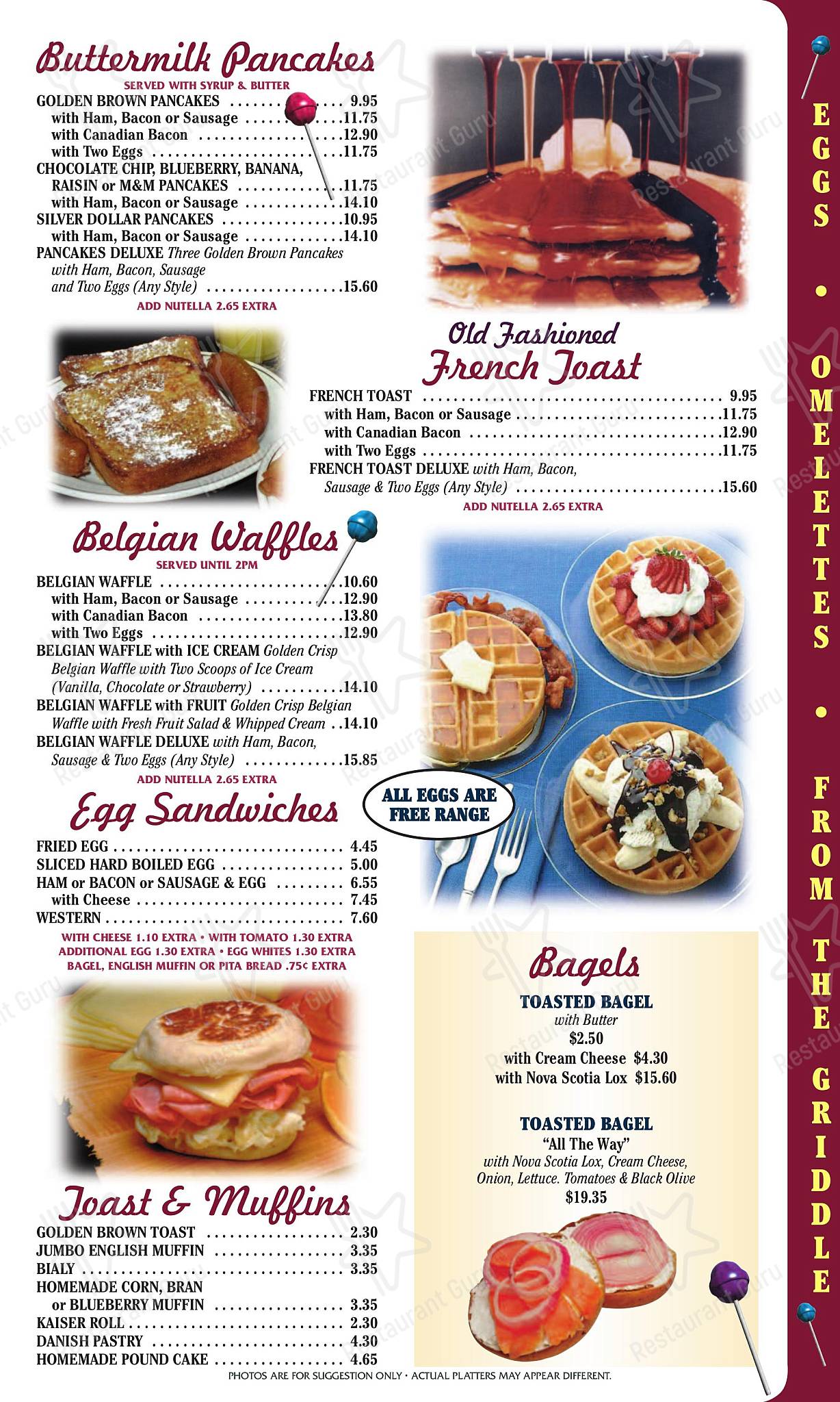Menu at Lollipops Diner restaurant, New York City, 153-31 Cross Island Pkwy
